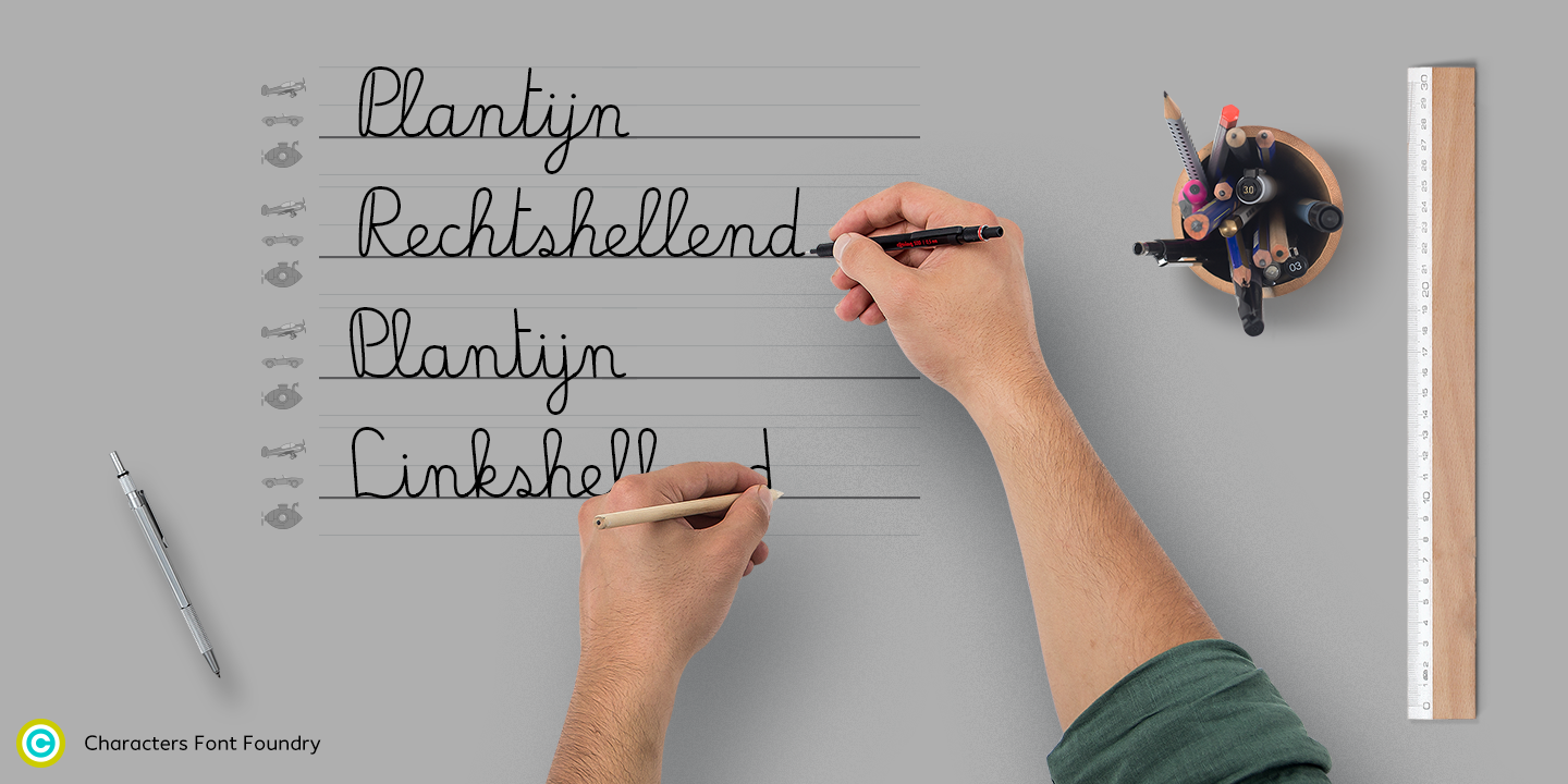 CFF Plantyn Schrift - Belgium educational font by Characters Font Foundry